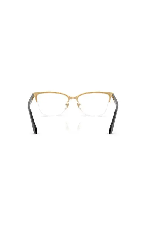 Versace 54mm Cat Eye Optical Glasses - Gold/black
