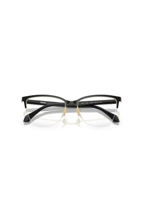 Versace 54mm Cat Eye Optical Glasses - Gold/black