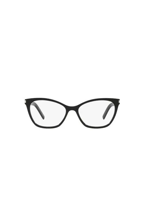 Saint Laurent 54mm Cat Eye Optical Glasses - Black