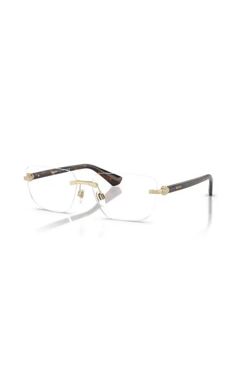 Burberry 58mm Rectangle Optical Glasses - Gold