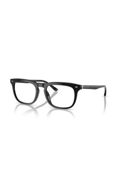 Brooks Brothers 53mm Rectangle Optical Glasses - Black