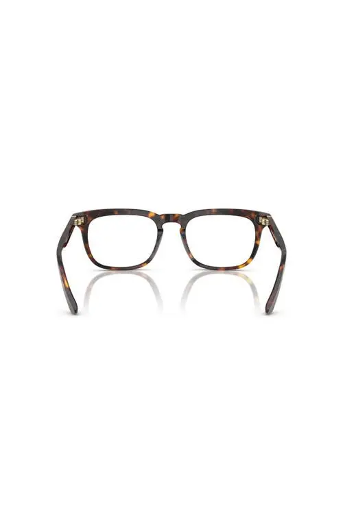Brooks Brothers 53mm Rectangle Optical Glasses - Tortoise