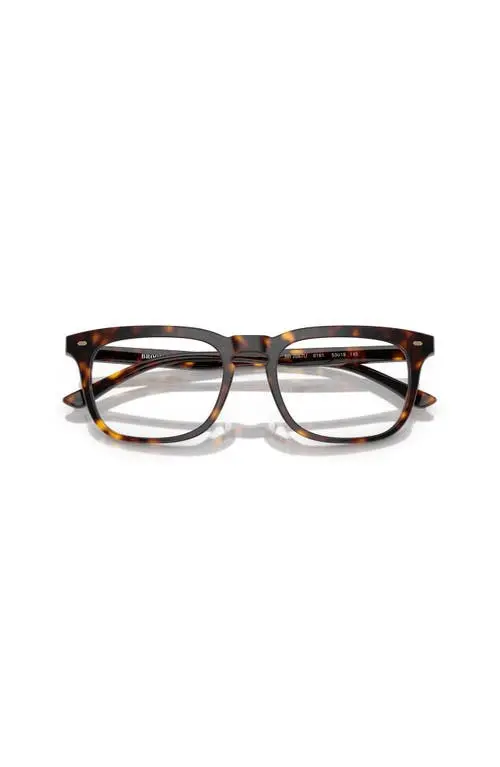 Brooks Brothers 53mm Rectangle Optical Glasses - Tortoise