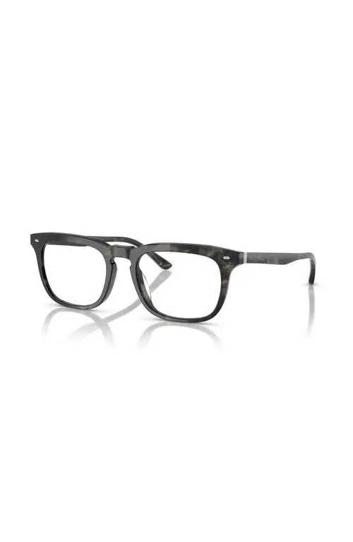Brooks Brothers 53mm Rectangle Optical Glasses - Tortoise/black
