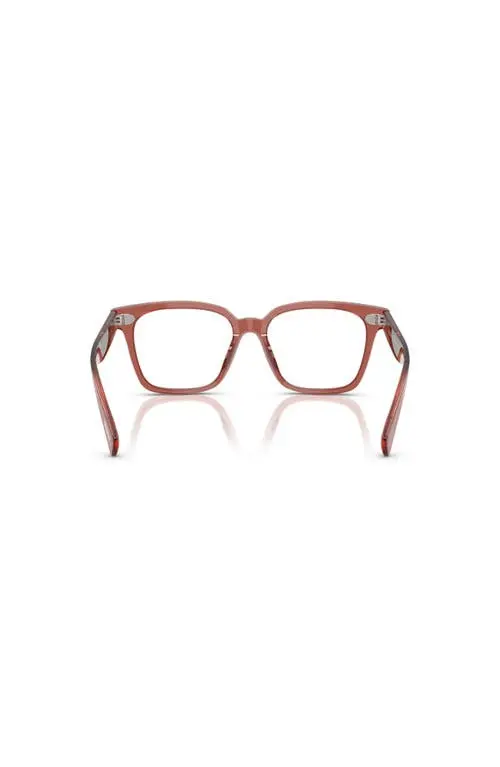 Oliver Spencer 51mm Rectangle Optical Glasses - Red