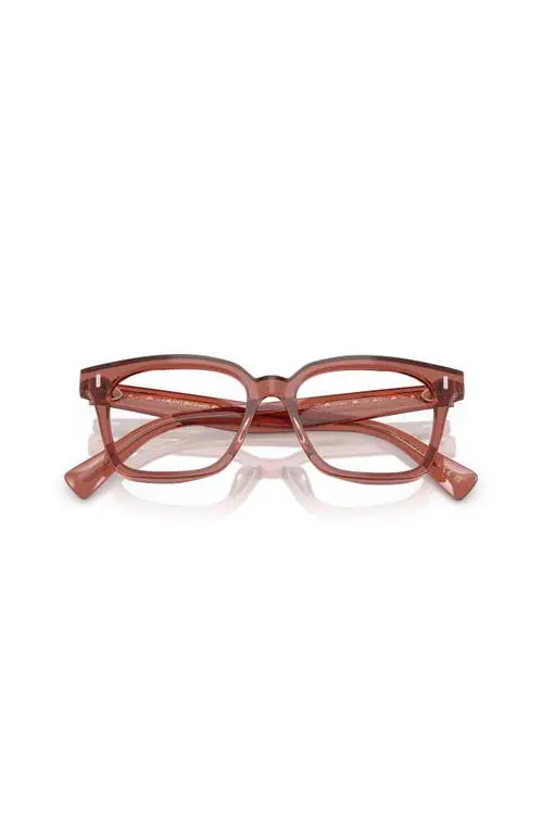 Oliver Spencer 51mm Rectangle Optical Glasses - Red