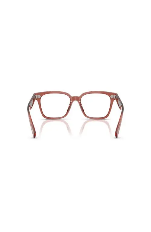 Oliver Spencer 51mm Rectangle Optical Glasses - Red