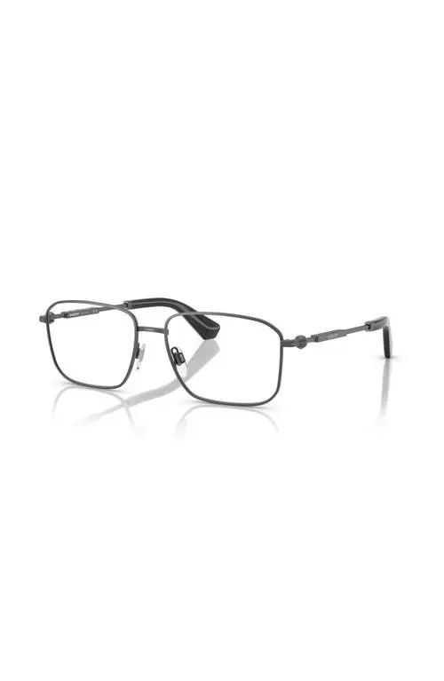 Burberry 56mm Rectangle Full Rim Eyeglasses - Grey