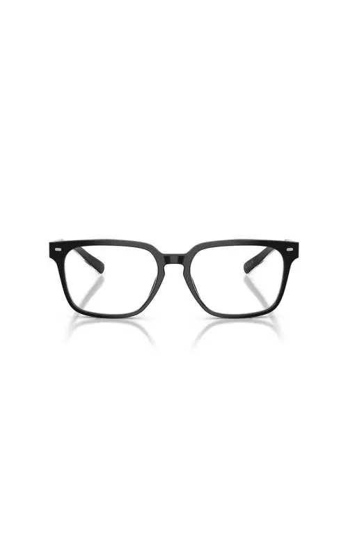 Brooks Brothers 54mm Rectangle Optical Glasses - Black