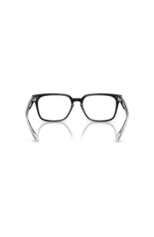 Brooks Brothers 54mm Rectangle Optical Glasses - Black