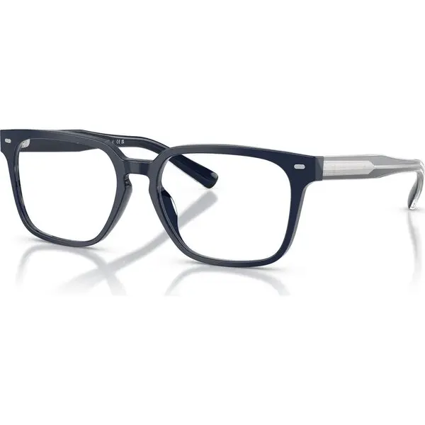 Brooks Brothers 54mm Rectangle Optical Glasses - Blue