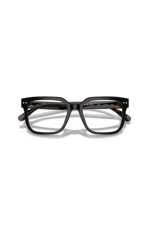 Ralph Lauren 51mm Rectangle Optical Glasses - Black