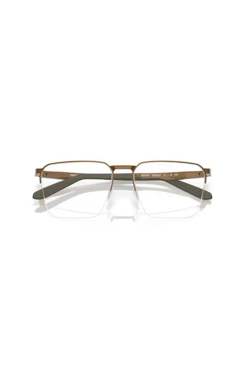 COSTA 57mm Square Eyeglasses - Brown