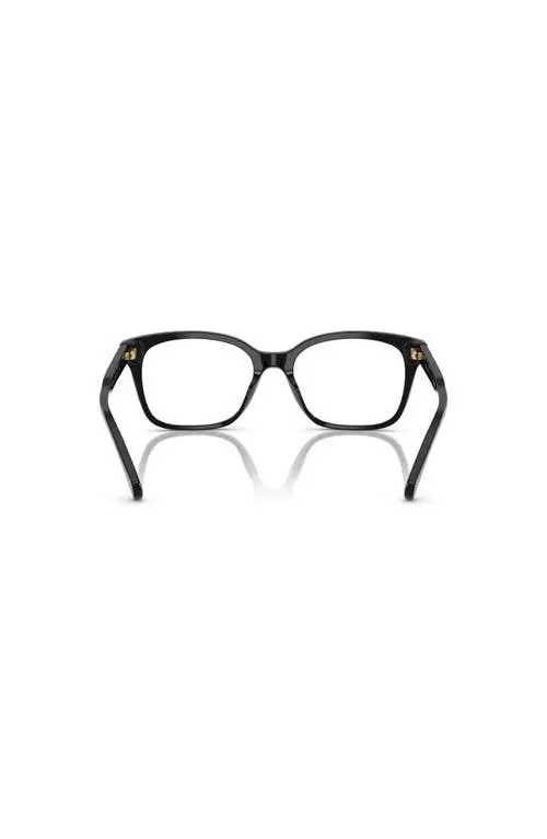 Ralph Lauren Acetate Full Rim Rectangle Eyeglasses - Black