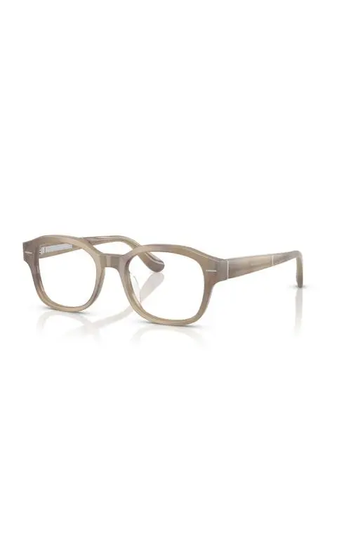 Brunello Cucinelli 53mm Rectangle Optical Glasses - Brown