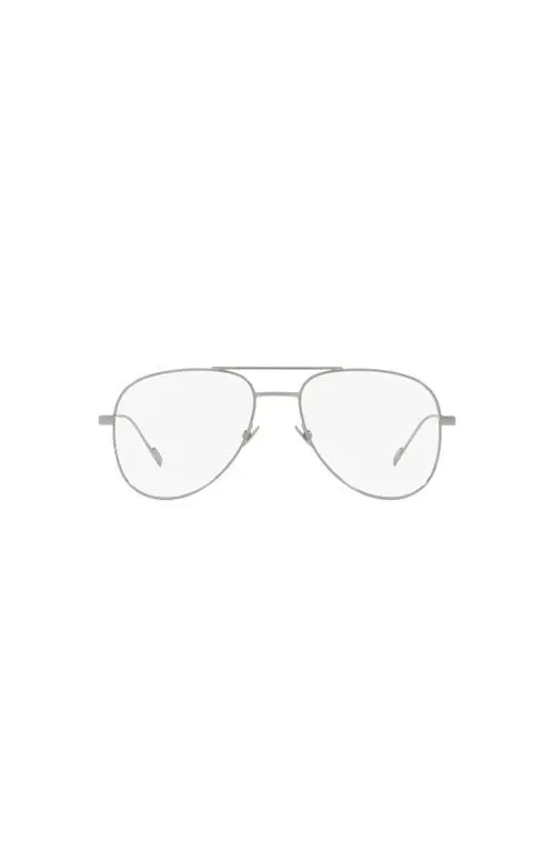 Saint Laurent Aviator Full Rim Eyeglasses - Silver