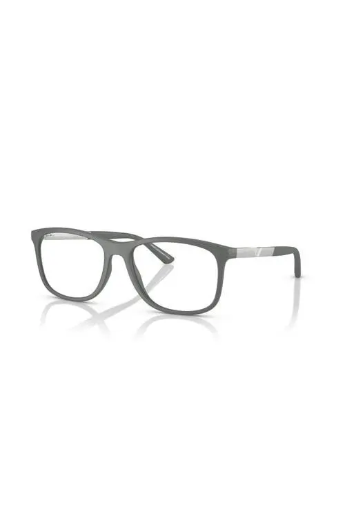 Emporio Armani 53mm Rectangle Optical Glasses - Grey