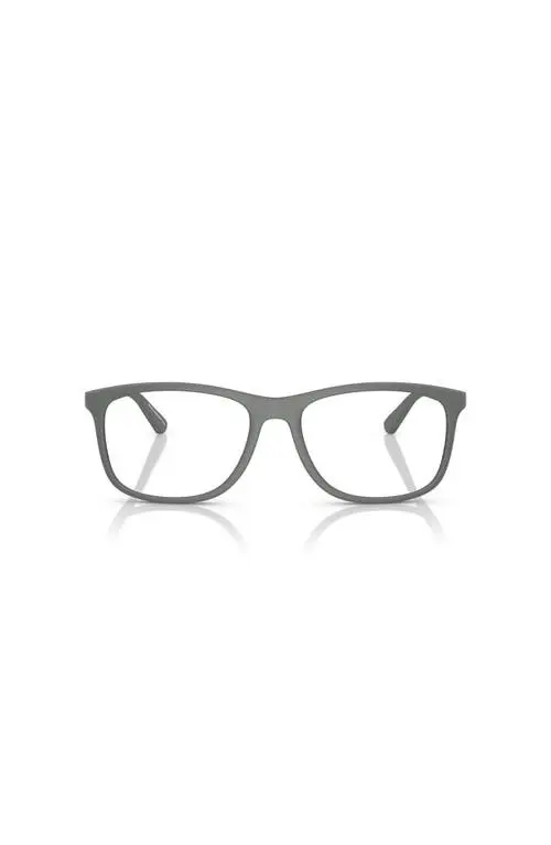 Emporio Armani Rectangle Full Rim Eyeglasses - Grey