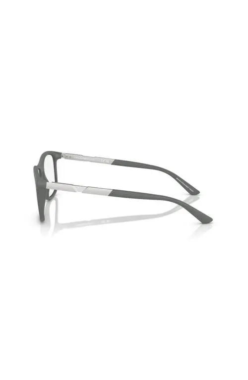 Emporio Armani Rectangle Full Rim Eyeglasses - Grey