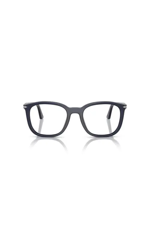 Persol 50mm Rectangle Optical Glasses - Blue