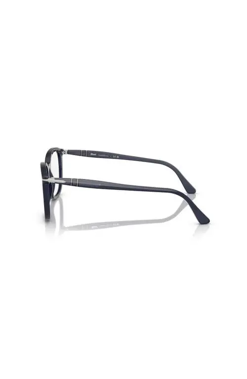 Persol 50mm Rectangle Optical Glasses - Blue