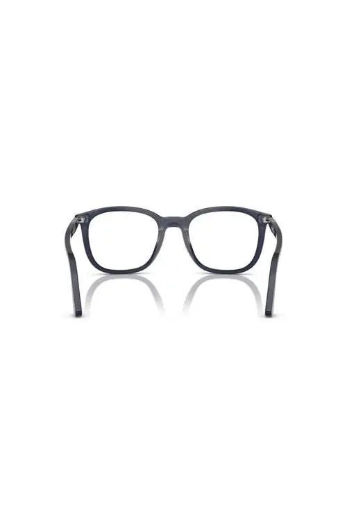 Persol 50mm Rectangle Optical Glasses - Blue