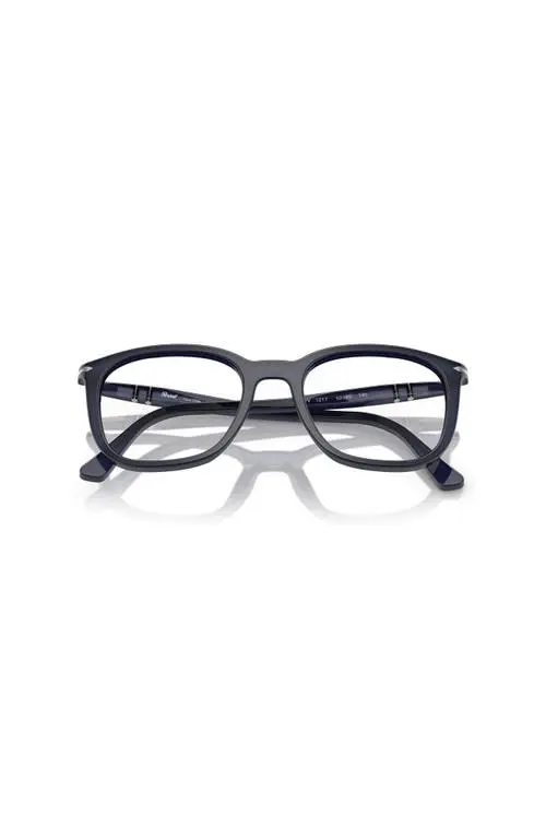 Persol 50mm Rectangle Optical Glasses - Blue