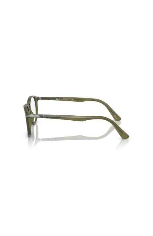 Persol 49mm Round Frame Optical Glasses - Green