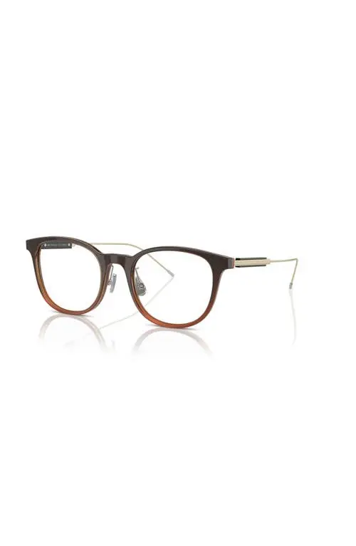 Brunello Cucinelli 51mm Rectangle Full Rim Eyeglasses - Brown