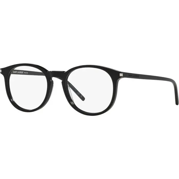 Saint Laurent 50mm Round Optical Glasses - Black