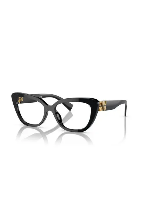 Miu Miu 55mm Cat Eye Optical Glasses - Black