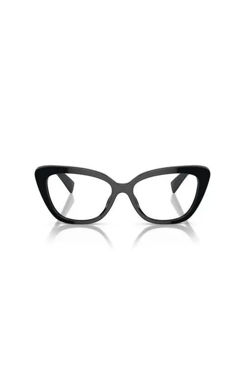 Miu Miu 55mm Cat Eye Optical Glasses - Black