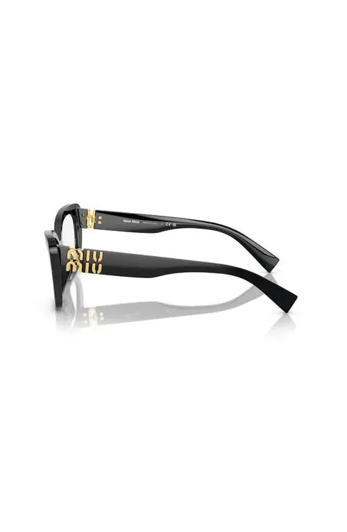 Miu Miu 55mm Cat Eye Optical Glasses - Black