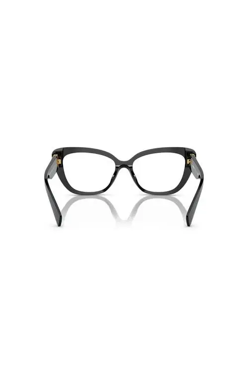 Miu Miu 55mm Cat Eye Optical Glasses - Black