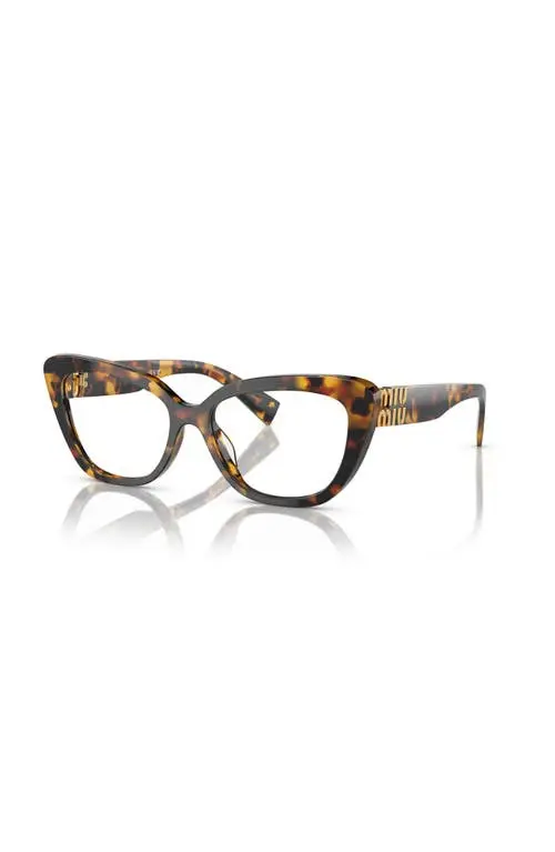 Miu Miu 55mm Cat Eye Optical Glasses - Tortoise