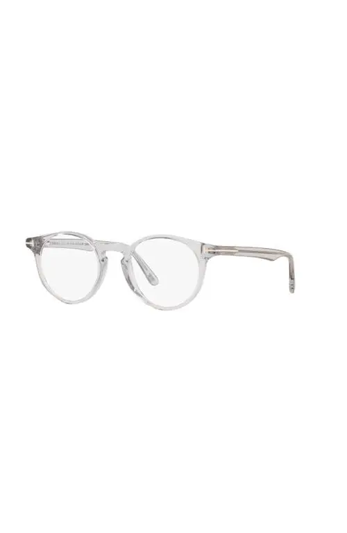 TOM FORD 48mm Round Optical Glasses - Grey