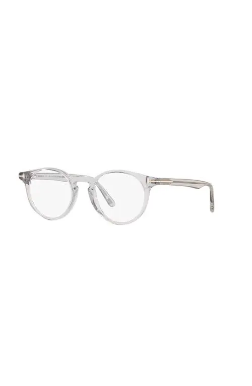 TOM FORD Round Acetate Full Rim Eyeglasses - Grey
