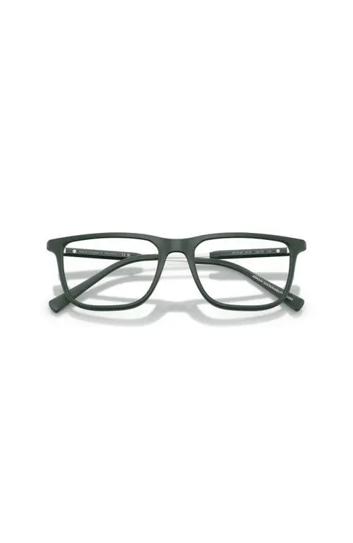 Armani Exchange 54mm Rectangle Eyeglasses - Green
