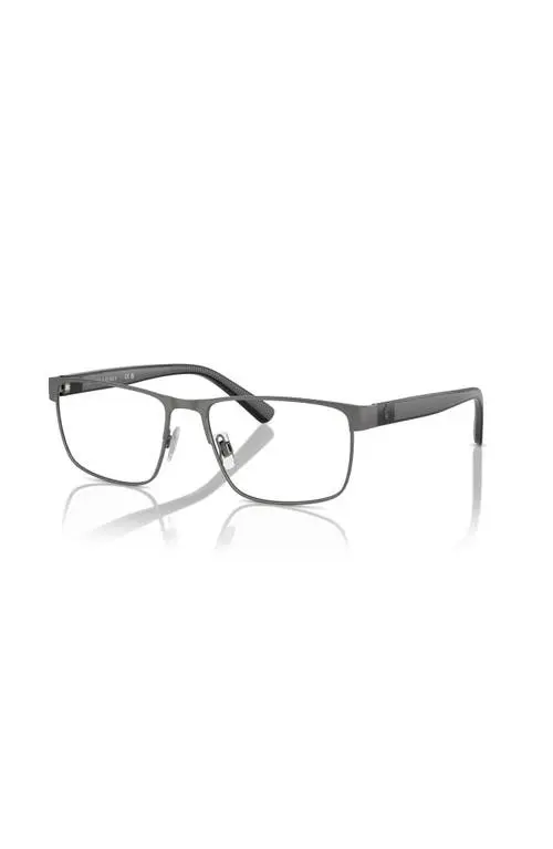 Polo Ralph Lauren 56mm Rectangle Full Rim Optical Glasses - Grey