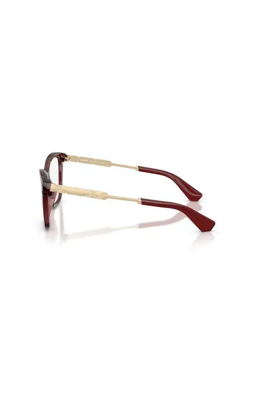 Burberry 54mm Cat Eye Optical Glasses - Red