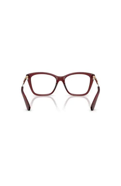 Burberry 54mm Cat Eye Optical Glasses - Red