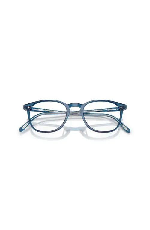 Oliver Spencer 52mm Square Optical Glasses - Blue