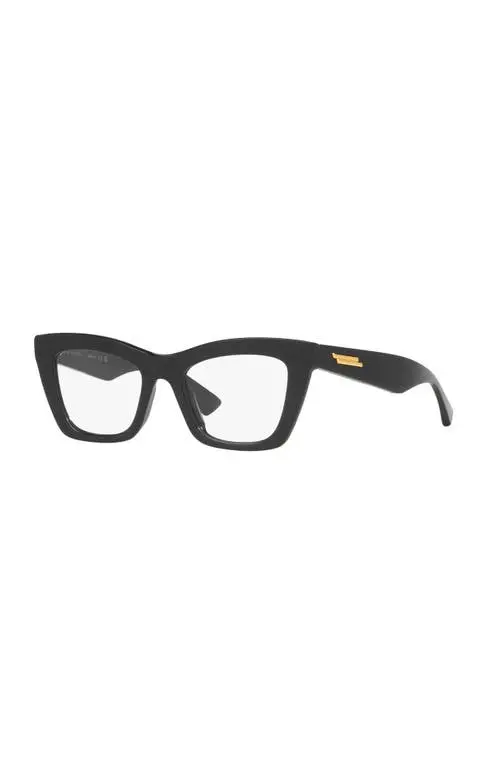 Bottega Veneta 50mm Rectangle Optical Glasses - Blue