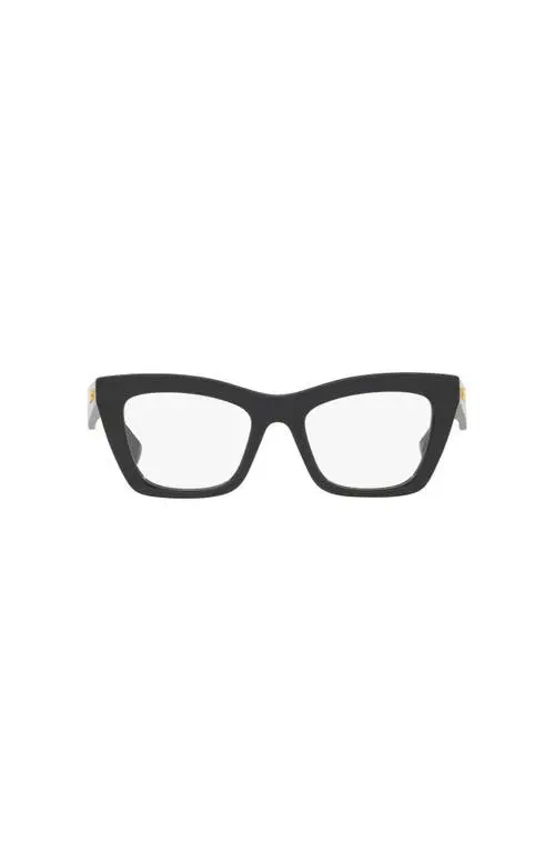 Bottega Veneta 50mm Rectangle Optical Glasses - Blue
