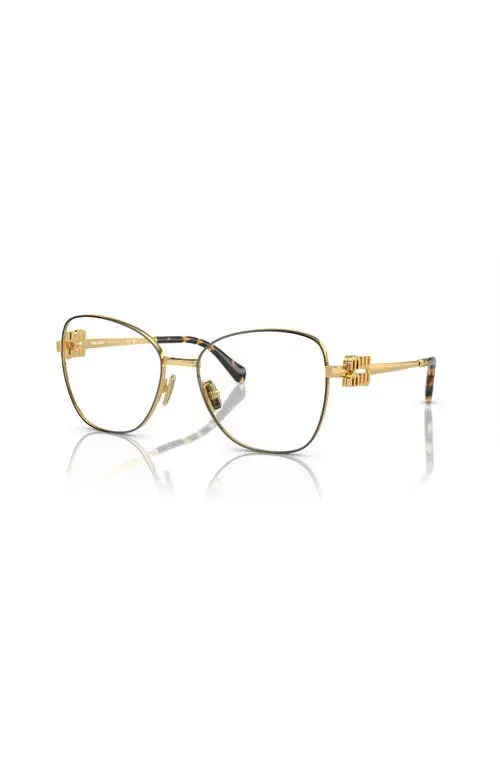 Miu Miu 56mm Pilot Optical Glasses - Black