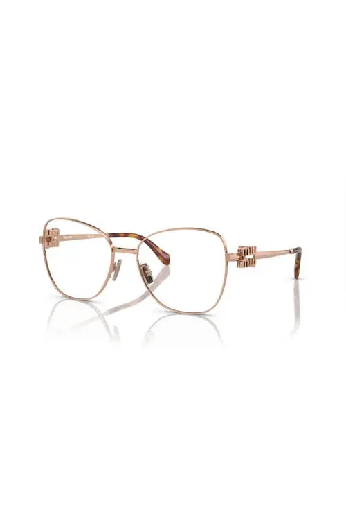 Miu Miu 56mm Pilot Optical Glasses - Pink