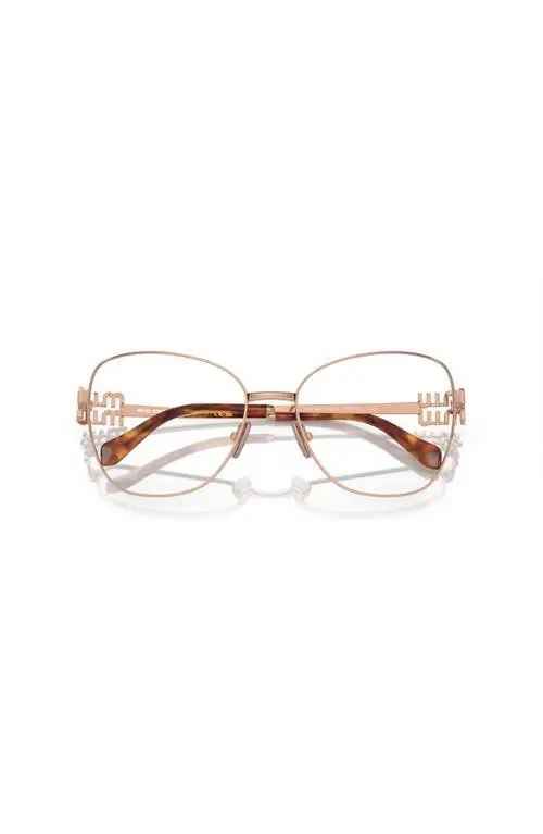 Miu Miu 56mm Pilot Optical Glasses - Pink