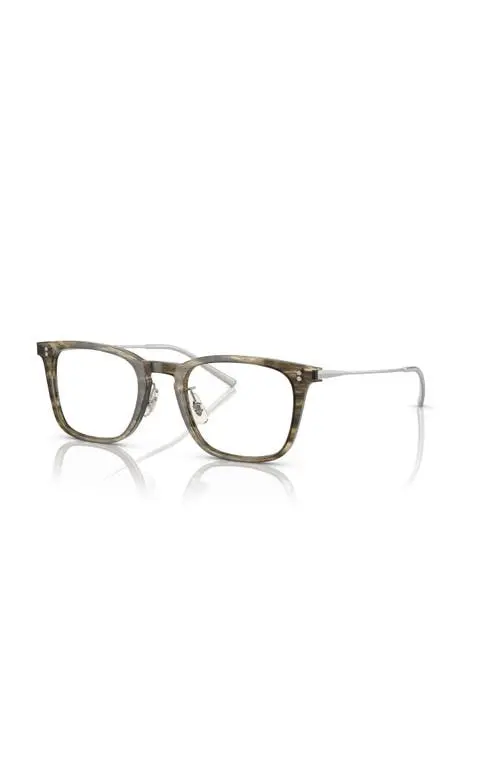 Oliver Spencer 49mm Rectangle Optical Glasses - Green
