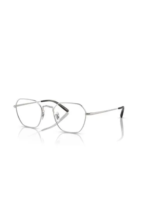 Oliver Spencer 49mm Rectangle Optical Glasses - Silver