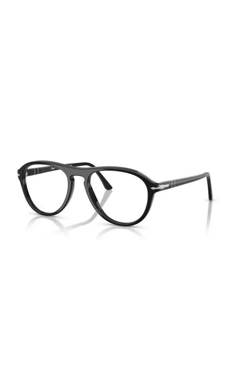 Persol 53mm Pilot Optical Glasses - Black